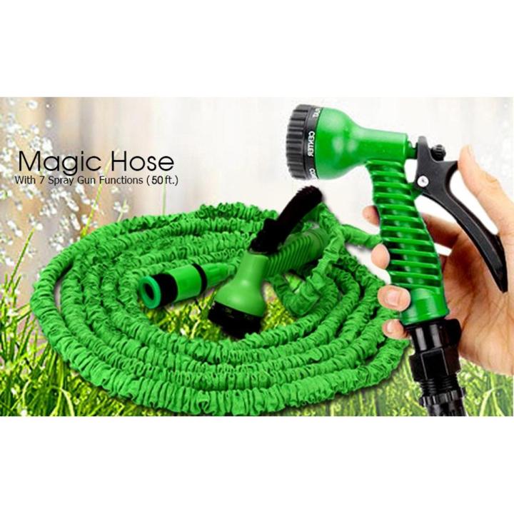 100ft 30m Expandable Flexible Magic Water Hose Pipe With Spray Nozzle ...