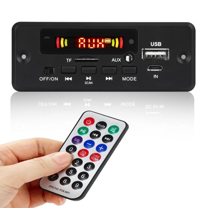 Car 12V Audio MP3 Player Decoder Board FM Radio TF Card USB AUX, with ...