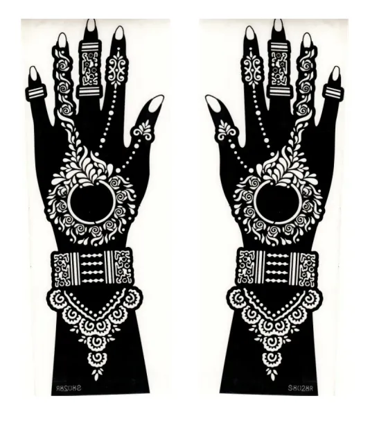Mehandi stickers | New Large full hand mehndi designs, Indian style ...