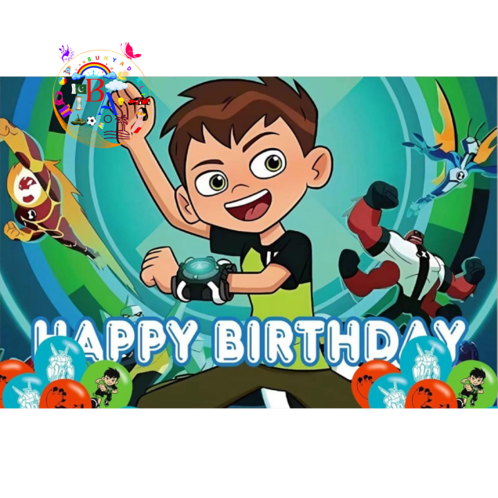 Ben 10 Fancy Backdrop Ben 10 Theme Fancy Panaflex Ben 10 Birthday Party ...
