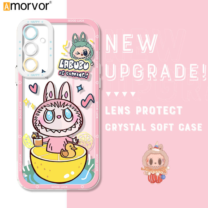AMORVOR for Samsung A24 4G Back Cover Cute Labubu Phone Cover Camera ...