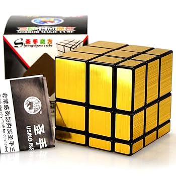 3x3x3 Mirror Cube ,Gold Magic Cube Mirror Blocks,Speed Cube Mirror ...
