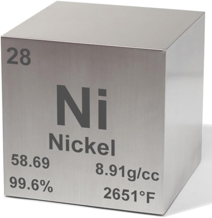 Nickel 0.39" Metal Density Cube - 99.6% Pure Element for Chemistry ...