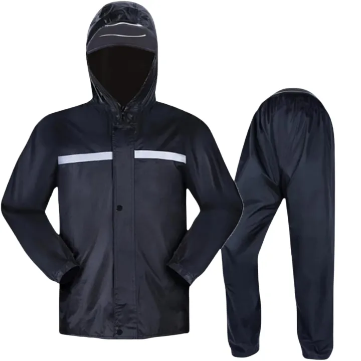 Rain Coat for Men Waterproof with Hood and Eye-Catching Reflective ...