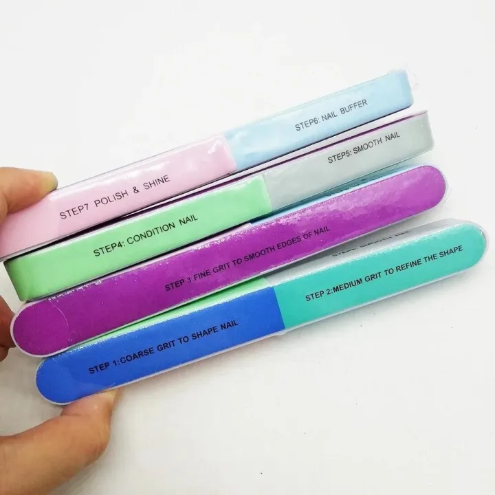 Nail Polishing File Block Manicure Set Kit Professional Nail Buffer 7 ...