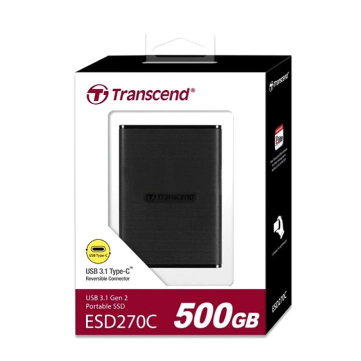 Transcend 500 GB ESD270C USB 3.1 Gen 2 Type C External SSD | Daraz.pk