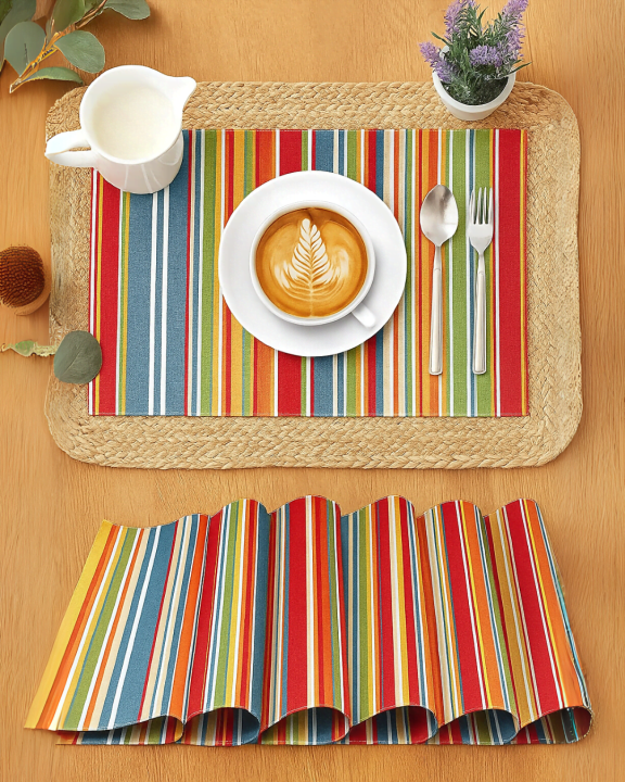 Dining Table Mats Set of 6 - Cotton Placemats Dining Table Mat | Daraz.pk