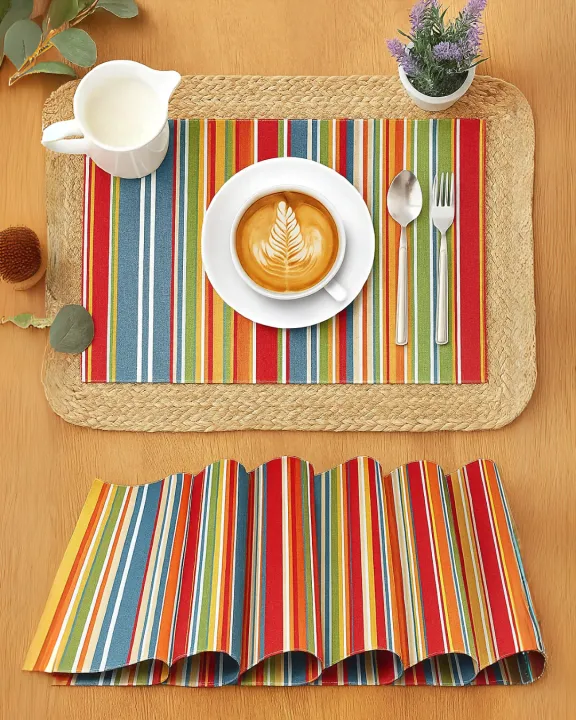 Dining Table Mats Set of 6 - Cotton Placemats Dining Table Mat | Daraz.pk