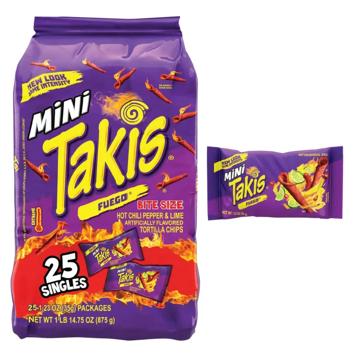 Mini Takis Fuego 35g – BAG OF 25 singles –Takis | Mini Takis | Imported ...
