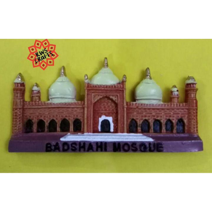 Porcelain Badshahi Musjid Lahore Fridge Magnet. Pakistani Souvenirs ...