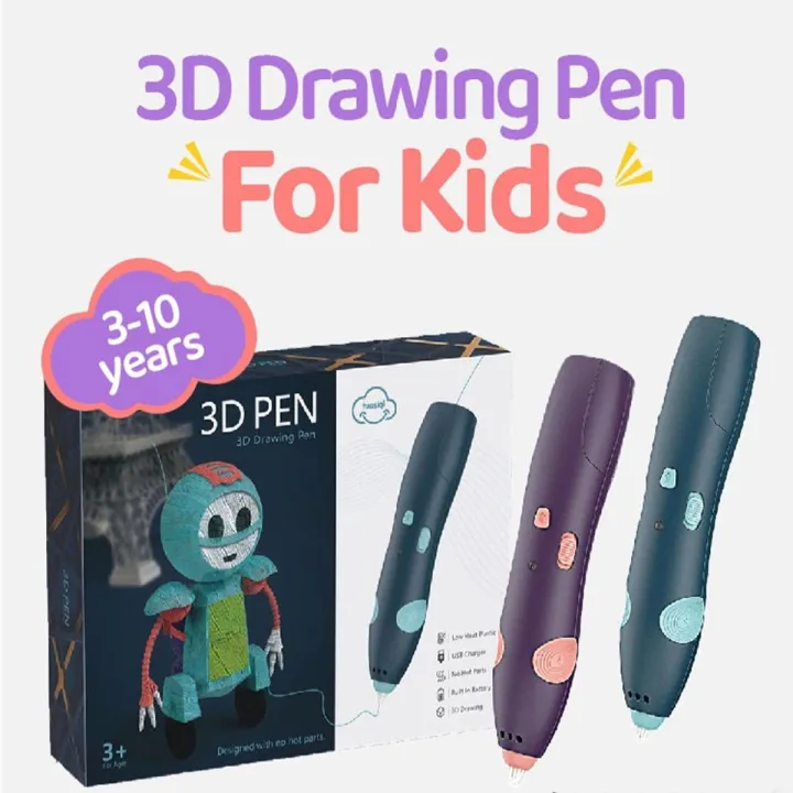 Creative 3D Printing, Drawing Pen, USB 3D pen plus with safe filament ...