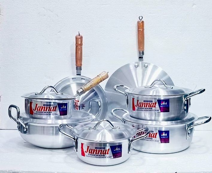 Cookware Set - 15 Pcs - Metal Finish - Wedding Gift Pack | Daraz.pk