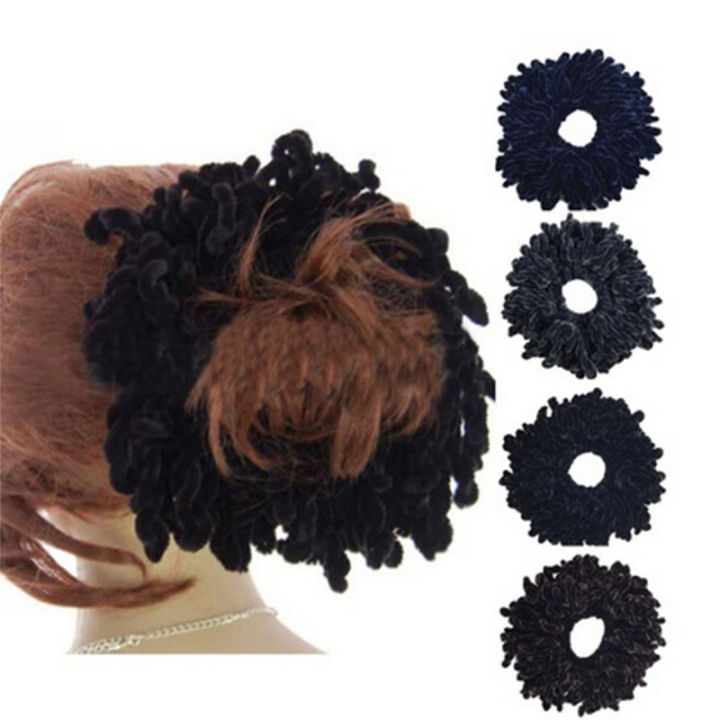 Volumising Scrunchie Velvet Big Hair Tie Bun Clip Hijab Scarf Volumizer ...