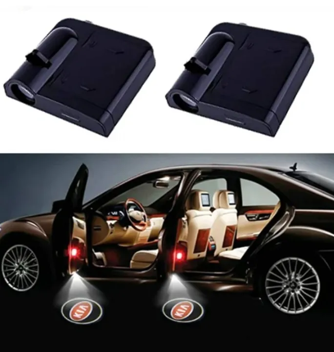 2PCS Car Door Logo Projector Lights for KIA - LED Courtesy Welcome ...