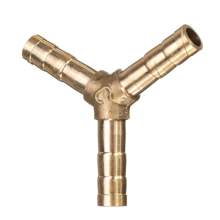 Pagoda Tools DIY Adapter Brass Barb Y Shape 3 Ways Pipes Fitting 6mm ...