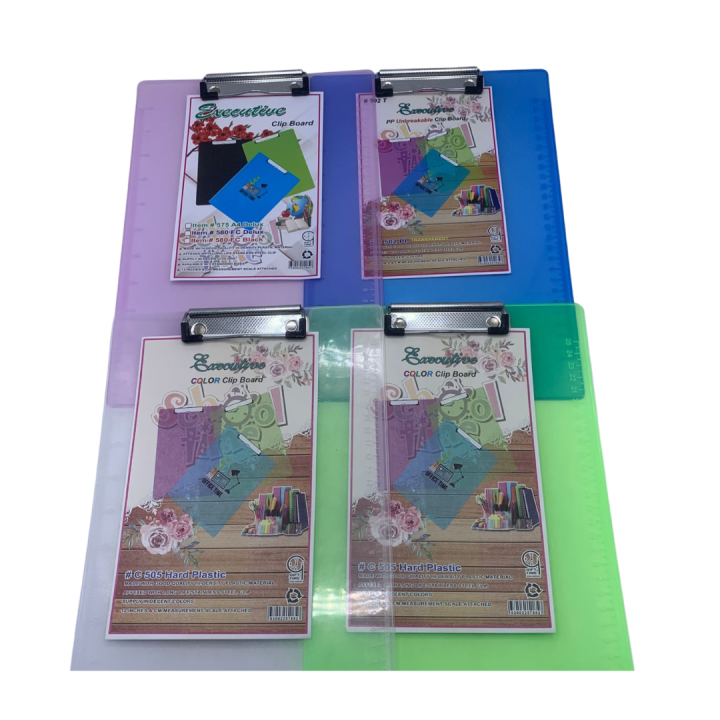Executive A4 Size Green Hard Plastic Clipboard with Metal Clip ...