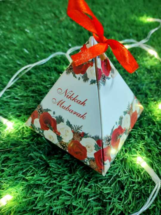 Nikkah Box Premium Quality (100 Pcs) Triangle Bid Boxes for Nikkah Box ...