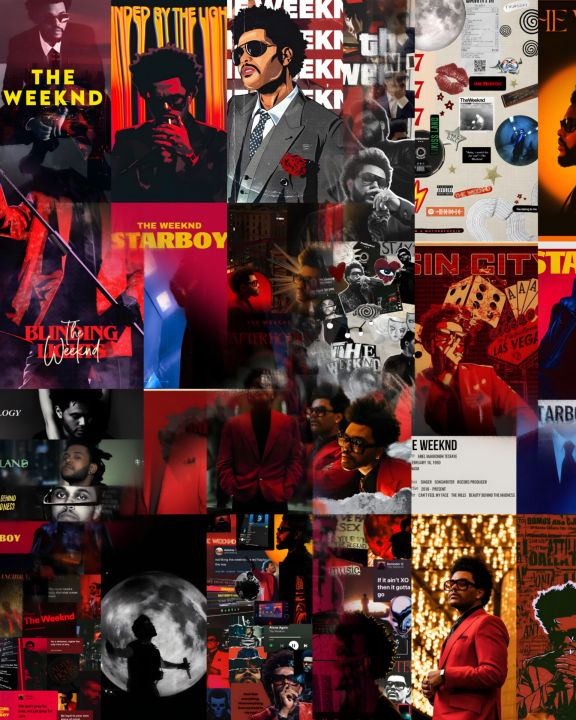 Random Mix Weeknd Sticker Cards 5 x 3 Inches Cards Best Quality For ...