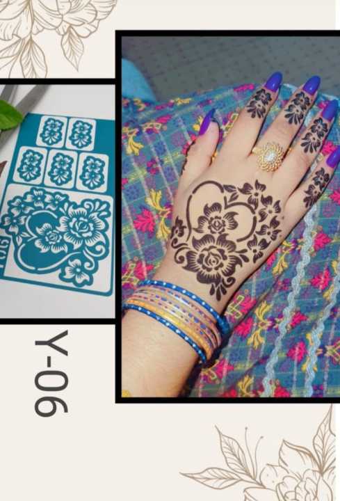 New Mehndi Design Henna stencil mehndi sticker 17 | Daraz.pk