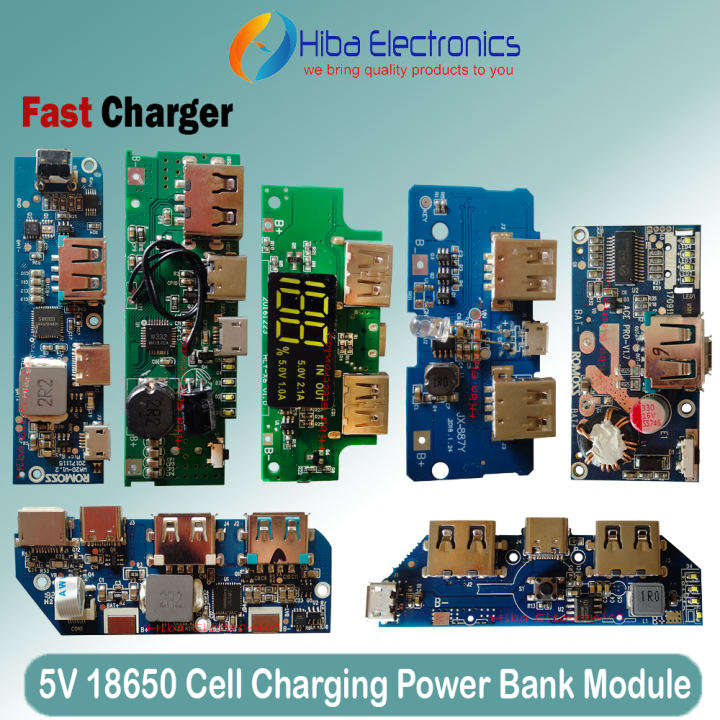 Dual USB 5V Output 3 input Micro/Type-C USB 18650 Charging Module ...