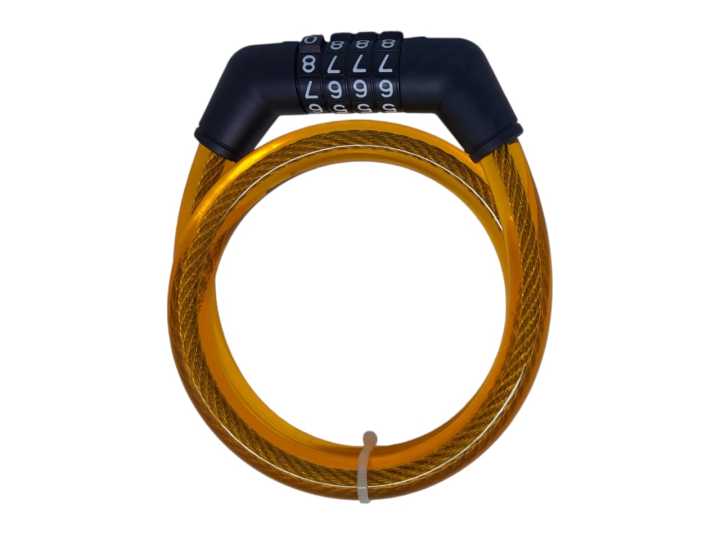 Grand Lock Portable Security 4-Digit Code Bike Lock- Anti-theft Wire ...