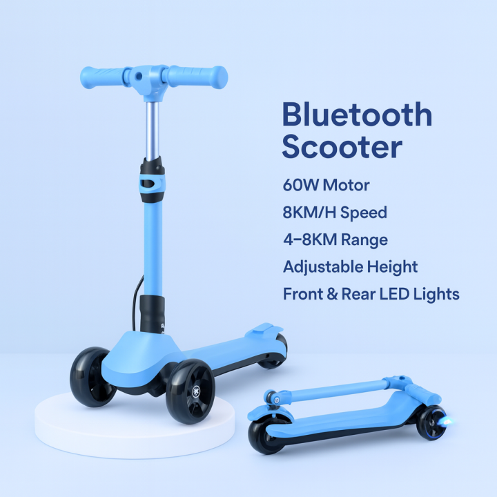 Kids Electric Bluetooth Scooter 3 Wheel | Rechargeable Battery ...