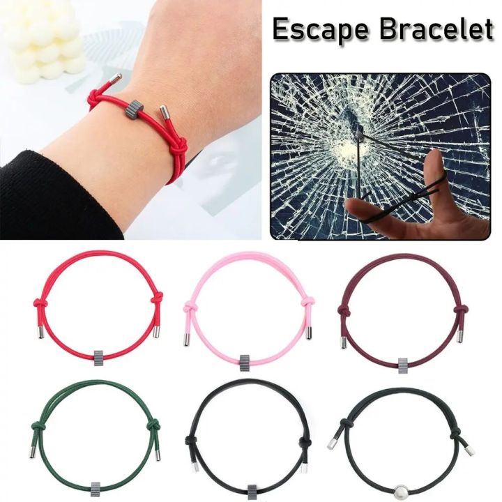 Practical Glass Breaker Tungsten Carbide Bead Escape Bracelet Car ...