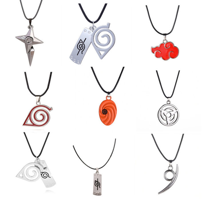 Anime Necklace Akatsuki Red Cloud Pendant Narutos Anime Cosplay ...