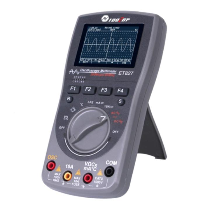 ET827 40MHz 200Msps/S Multimeter 2 in 1 HD Digital Storage Scopemeter ...
