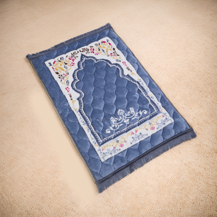 Plain and Printed Prayer Mat- Soft Janamaz- Mughal Plushmink | Daraz.pk