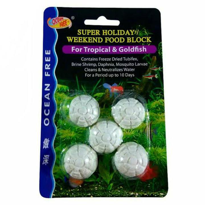 Weekend Fish Feeder - Super Holiday Weekend Food Block for Tropical and ...
