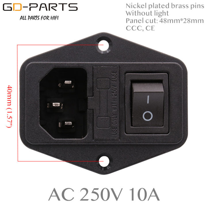 【Welcome】 1PC AC Power Cord Inlet Socket Receptacle Electric Connector ...
