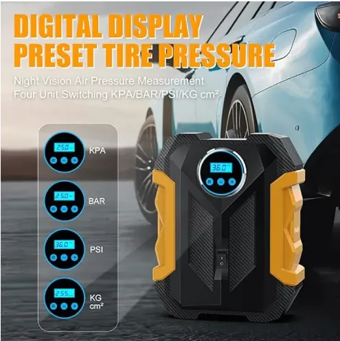 Air Compressor Tire Inflator, Femicgal Digital Air Compressor Portable with LED Light 12V DC ...