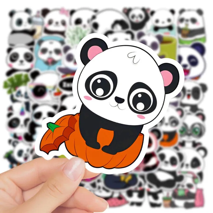 Amamia Panda Stickers Cartoon Style Skateboard Funny Panda Stickers ...