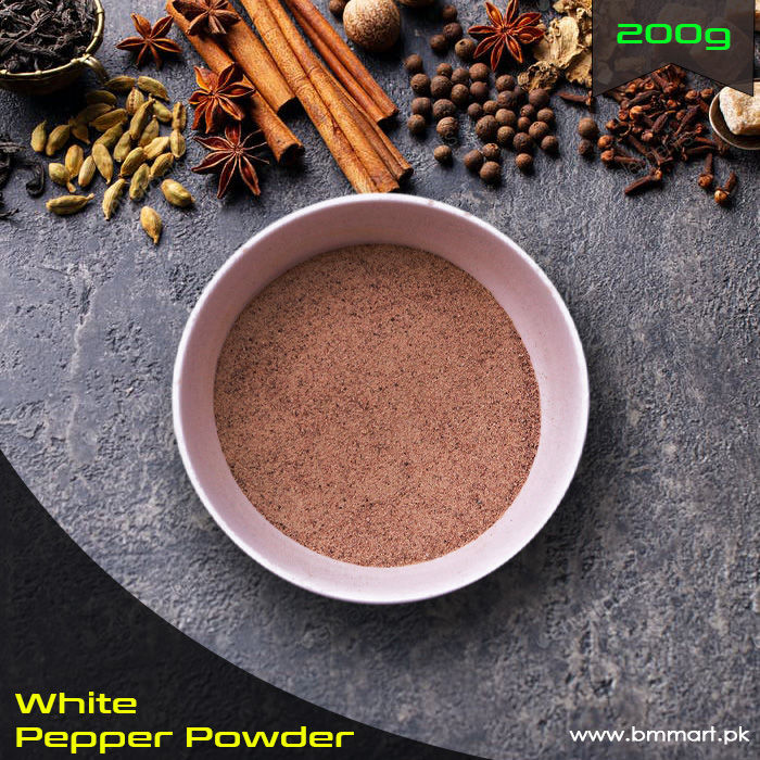 BM foods White Pepper / Dakhni Mirch Powder 200G - سفید مرچ پاؤڈر ...