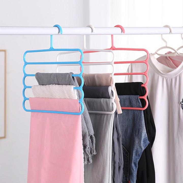 Clothes Rack Hangers for Pants Non Slip Dry Rack Multifunction Trousers Hanger Tie Scarfs Belt ...