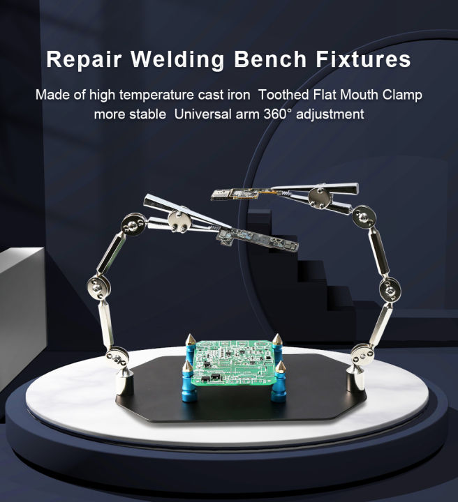 InstaOrder TE-807 Adjustable Clamp Solder Helping Hands Tool PCB Board ...