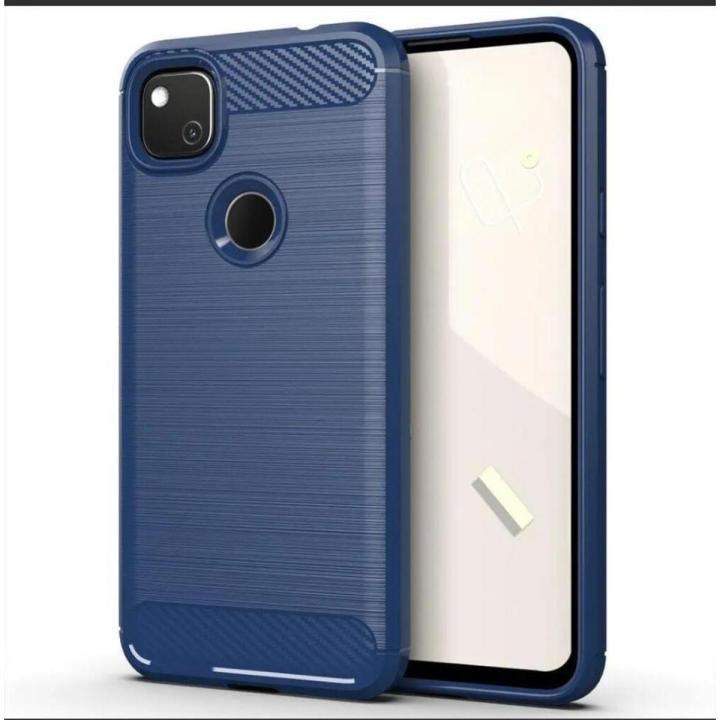 Google Pixel 4A (4G) 5.81 inches Case Shock-Proof Carbon Fiber Slim ...