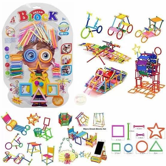 101 Piece Dream Colorful Activity Sticks Building Blocks Toys for Boys ...