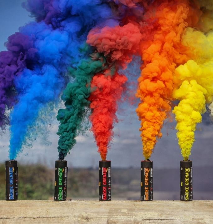 Pin Color Smoke Grenades Operated Color Smoke Flares | Multiple Colors ...