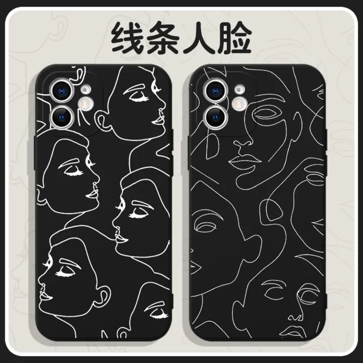 Line face mobile phone case Apple 13 Huawei mate40pro simple ...