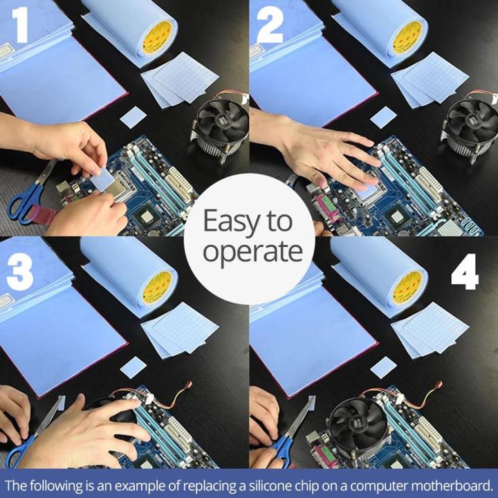 10Pcs Thermal Pad GPU CPU Heatsink Cooling Conductive Silicone Pad 10 ...