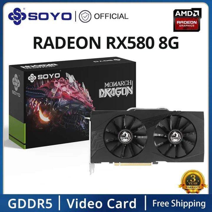 Amd rx 580 new 8gb 256bit Gddr5 Graphic Card | Daraz.pk