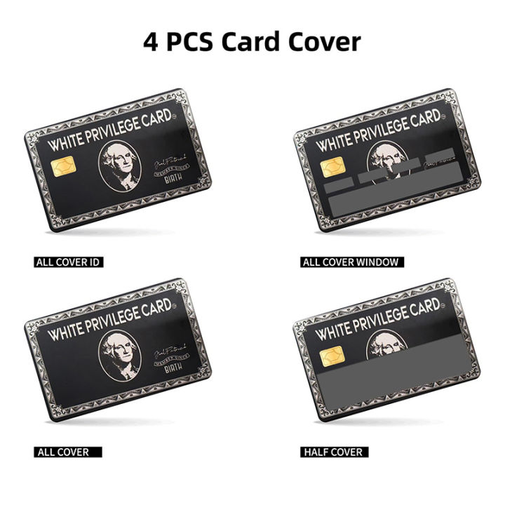 4Pcs White-Privilege Card Sticker Debit Card Stickers For Protecting No ...
