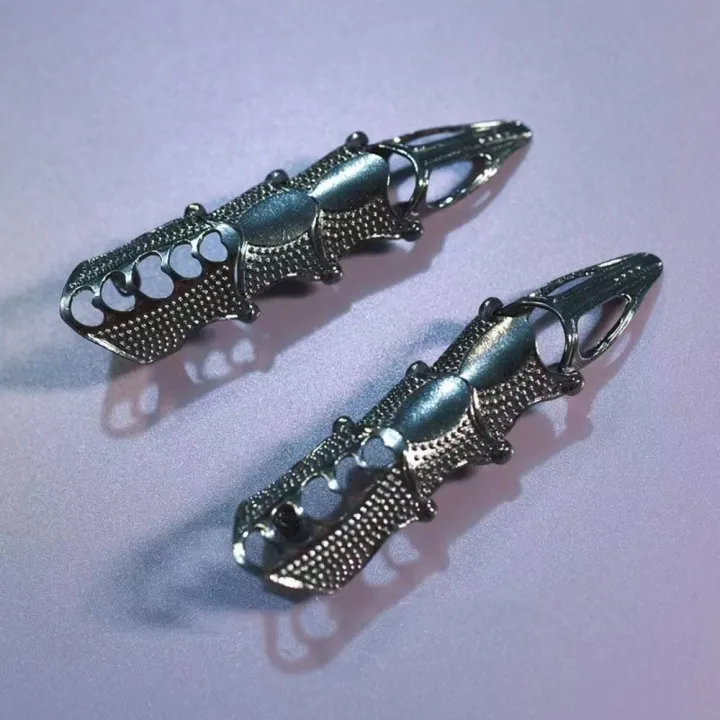 Metallic finish Retro cyber punk ring Unique craftsmanship Retro charm ...