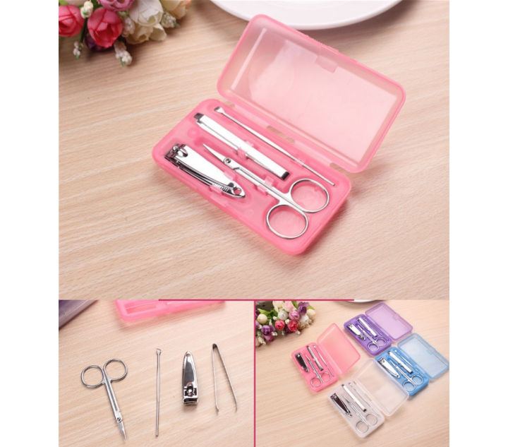 W5104 STAINLESS STEEL NAIL TOOL SET PLASTIC BOX NAIL ART SET MULTI ...