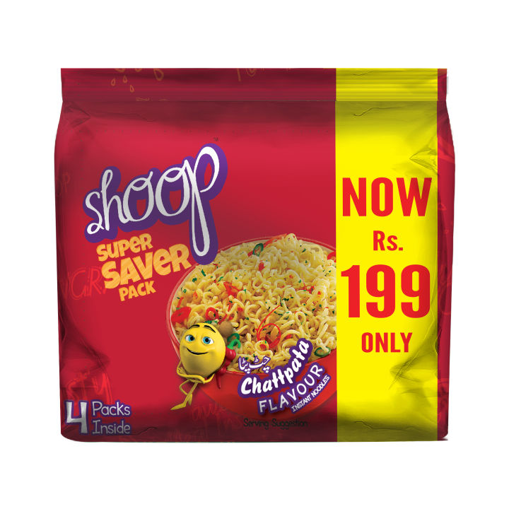 SHOOP INSTANT NOODLES CHATPATTA 65 GM (4X65G) RS 30 FLASHER | Daraz.pk