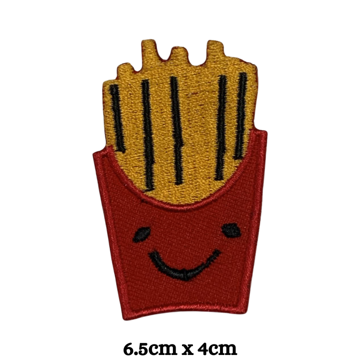 Fries Chips Embroidered Iron-On Patch Easy to Apply Perfect for Clothes ...