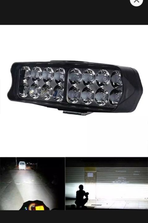 Super Bright 16 LED Light Bar For Car Bumpers, Jeeps & Bikes Universal ...