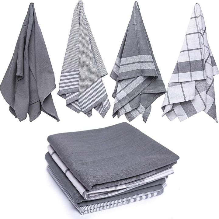 4-pc Kitchen Towels for Cleaning Multi-Purpose Dish cloth Kitchen Towel ...